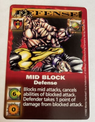 RARE Mortal Kombat Card Game TCG Mid Block Defense MK MPC Card - FREE ...