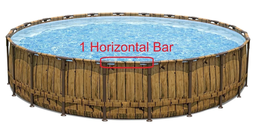 Horizontal Bar for Coleman Power Steel 22Ft X 52In round above Ground ...