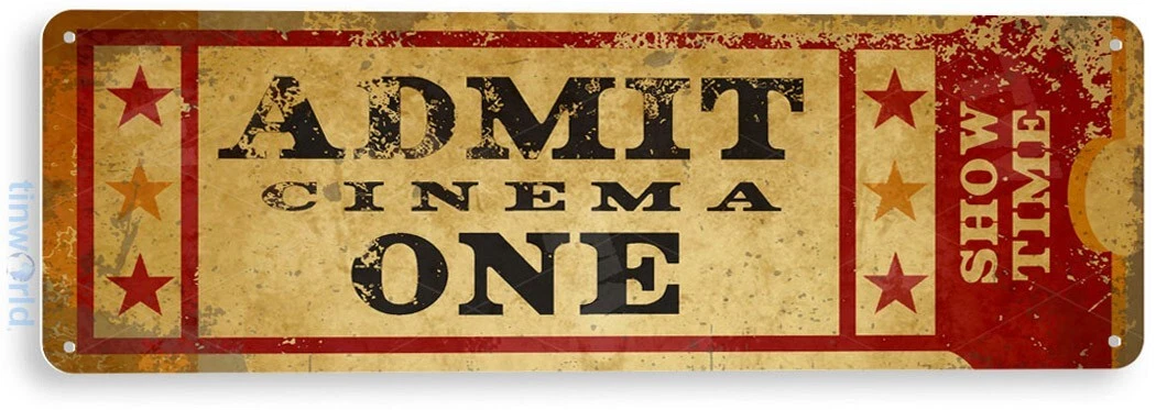 Admit One Movie Ticket