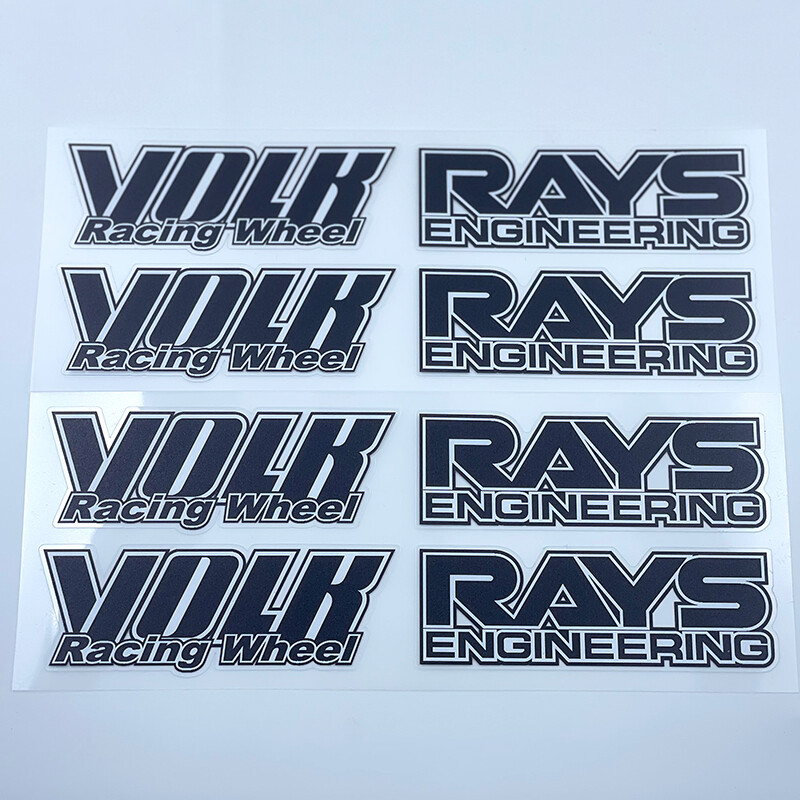 New Black Wheel Rim Decals For TE37 SL Volk Racing Rays Engineering JDM ...