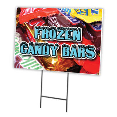 Frozen Candy Bars Yard Sign & Stake outdoor plastic coroplast window | eBay