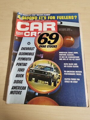 Vintage Car Craft Magazine October 1968 69 Drag Stock Cars | eBay