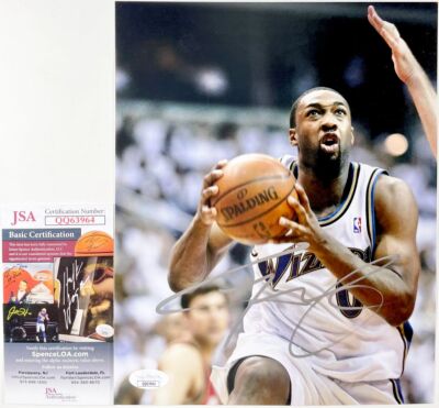 NBA Gilbert Arenas Signed Washington Wizards 8x10 Photo B Autograph JSA ...