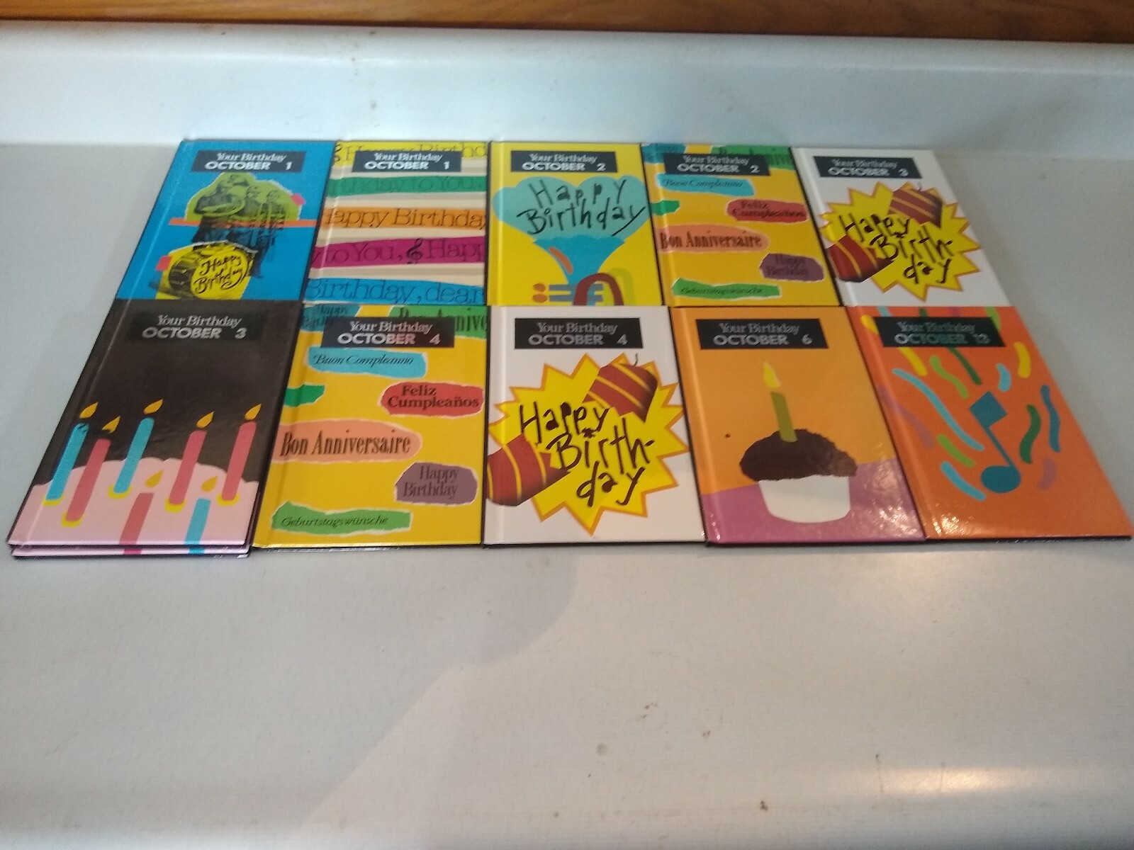 Birthday Books October Hardcover Natalis Press 1990's 8 1/4"L x 5 1/4 ...