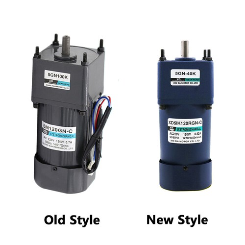 120W AC 220V Gearmotor Metal Gearbox High Torque Adjustable Speed 10RPM ...