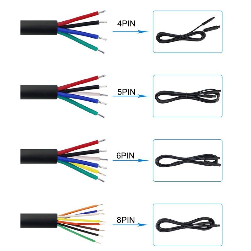 4/5/6/8pin Backup Camera Extension Cable Dash Cam Cord Wire Car Camera ...