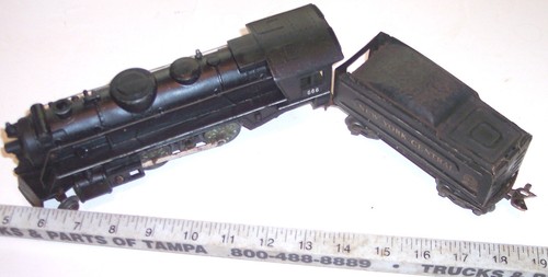 Vintage O/O27 Marx 666 ALL Metal Steam Engine & Tender w Smoke ...