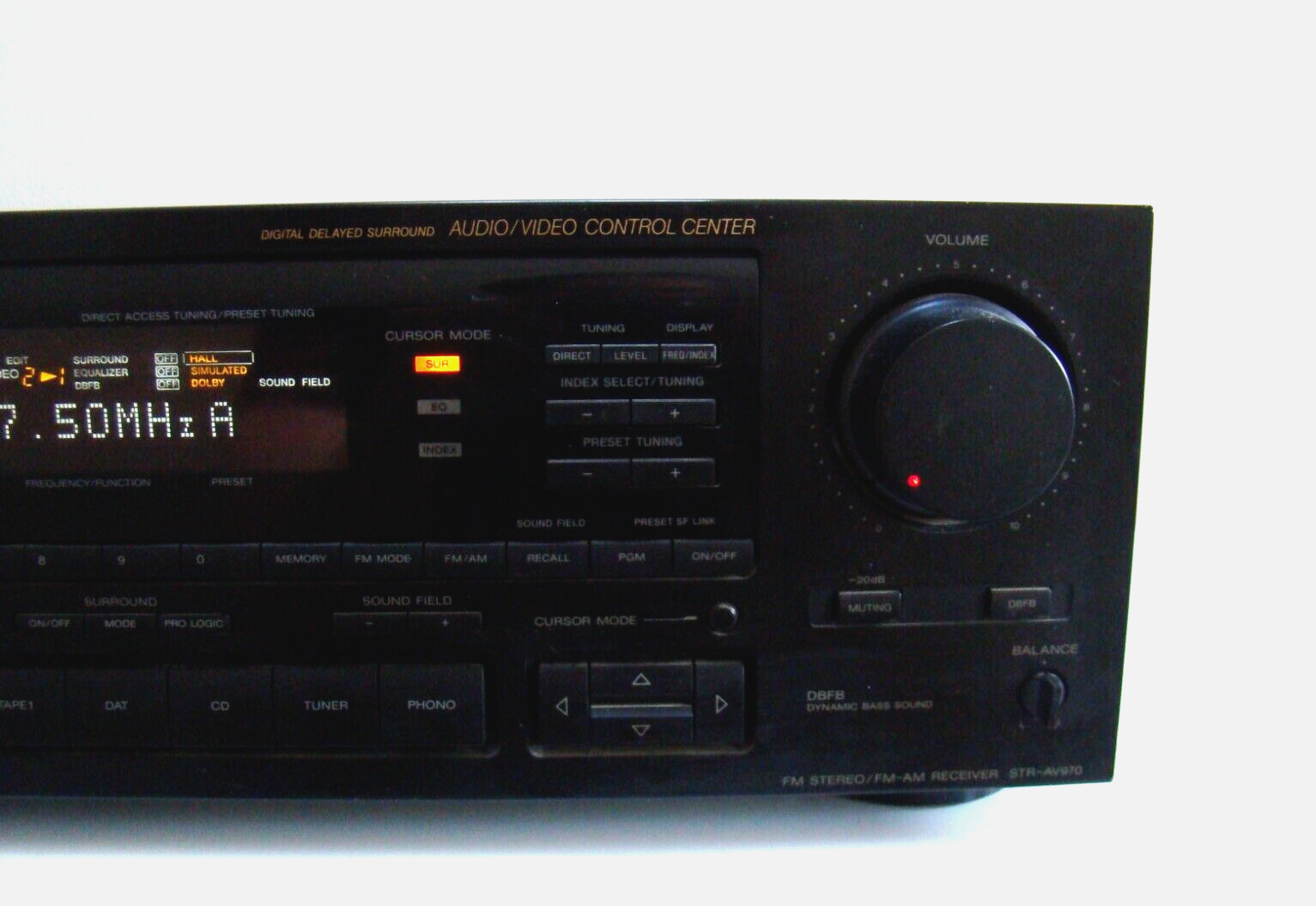 SONY STR-AV970X FM Stereo / FM-AM Receiver Dolby Audio Video Control ...