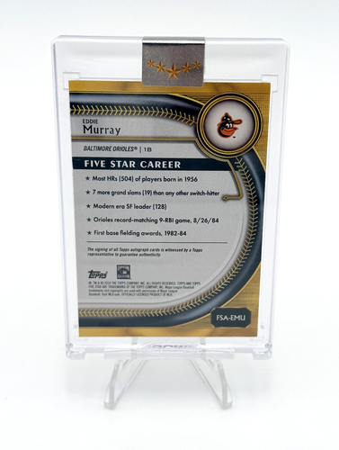 2025 Topps Five Star - Autographs Eddie Murray #FSA-EMU Blue /25 (AU ...