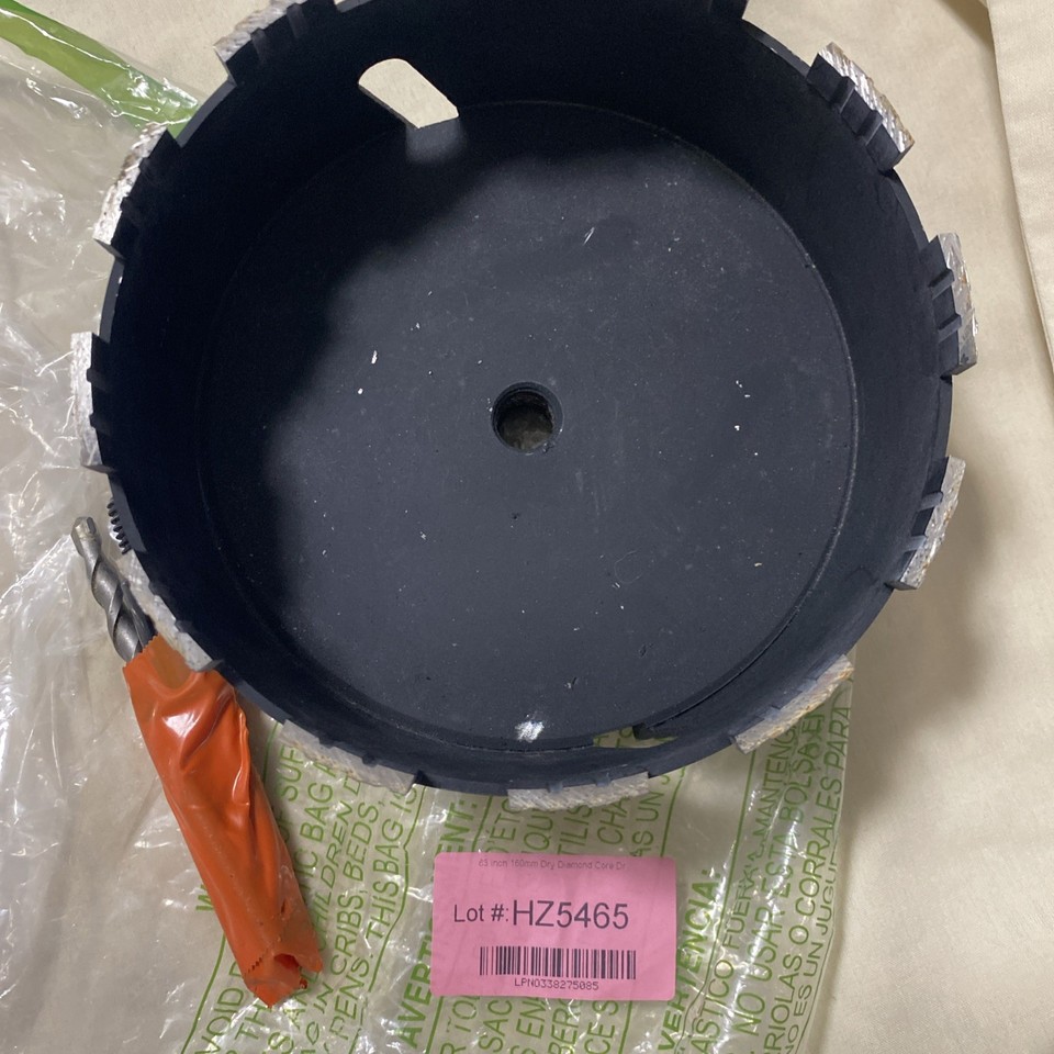 6.3 inch / 160mm Dry Diamond Core Drill Bit with SDS Plus Adapter ...