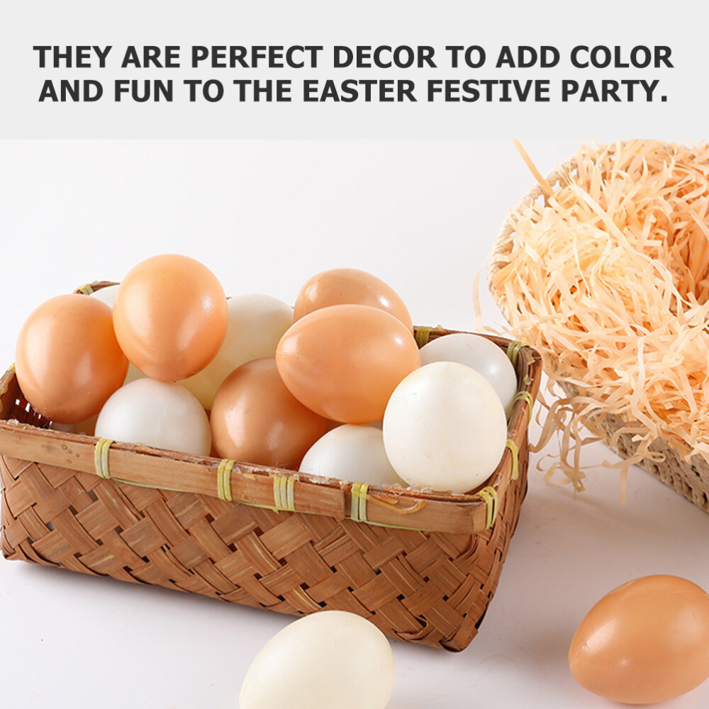 Fake Chicken Eggs 10 Piece Fake Plastic Eggs Set - Realistic Simulation ...