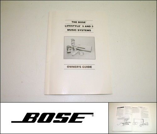 THE BOSE LIFESTYLE 5 and 3 Music System Owners Guide Instructions User ...