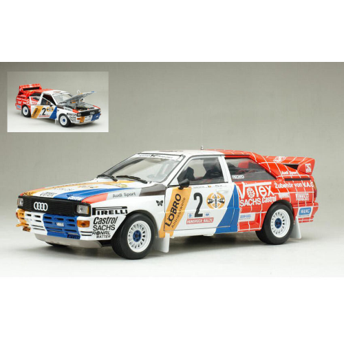 AUDI QUATTRO A1 N.2 WINNER RALLY HUNSRUECK 1984 H.DEMUTH-W.LUX 1:18 ...