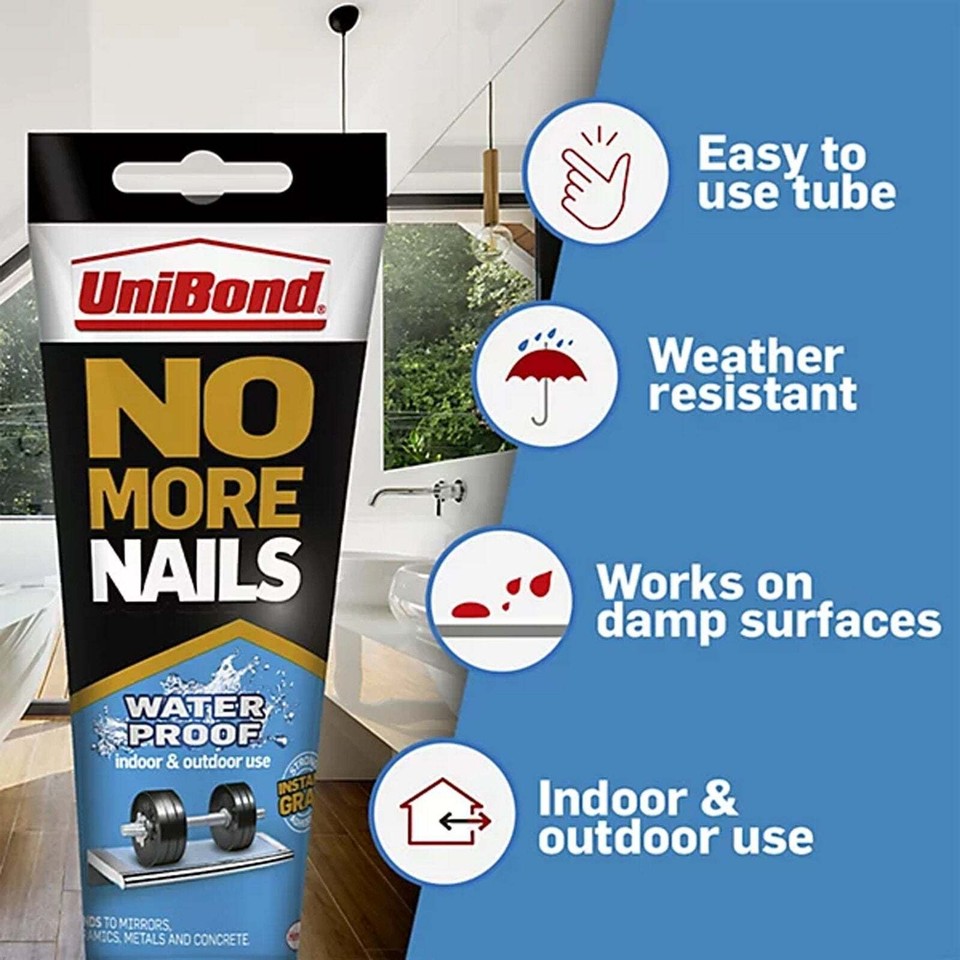 Unibond No More Nails Off-White Grab Adhesive 340g Waterproof Indoor Outdoor Use | eBay UK