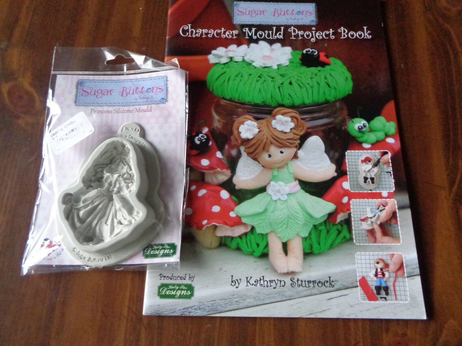 SUGAR BUTTONS PROJECT BOOK & PRINCESS MOULD POLYMER CLAY BY KATHRYN ...