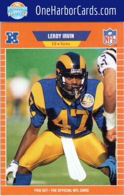 1989 Pro Set Los Angeles Rams Football Card #203 LeRoy Irvin | eBay