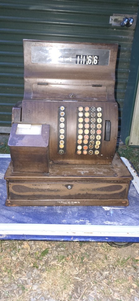 *ANTIQUE National Cash Register - 1940’s WOOD BASE MODEL # 1090 | eBay