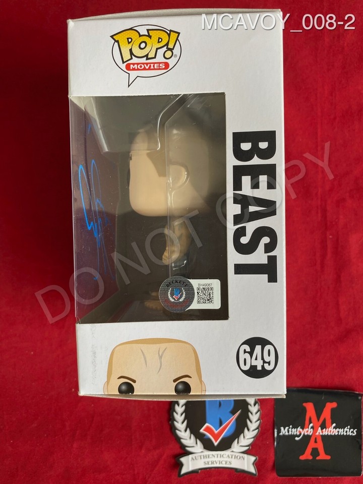 James McAvoy Split autographed signed #649 Funko Pop The Beast Beckett COA | eBay