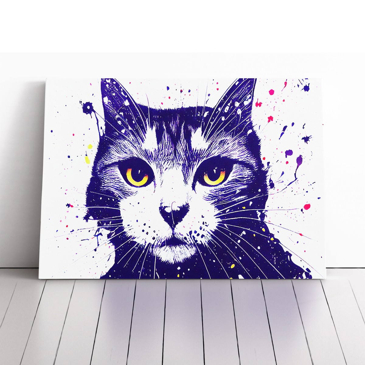 Cat Paint Wall Abstract Cat Painting | | Cat Wall Decoration