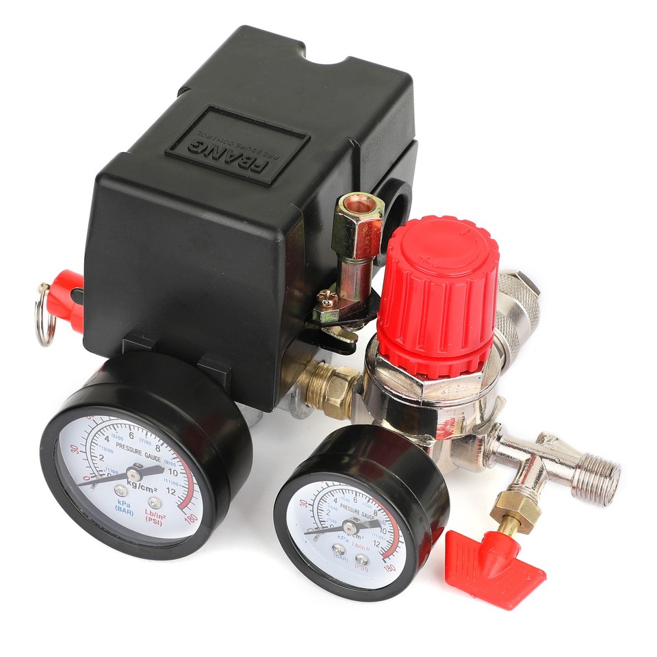 Air Compressor Pressure Control Switch Manifold Regulator Fitting, | eBay
