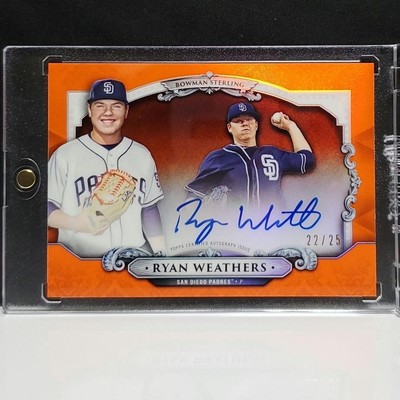 Ryan Weathers 2018 Bowman Sterling Orange Refractor On-Card Autograph ...