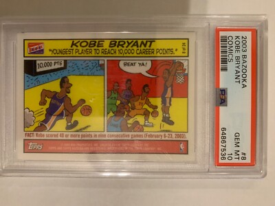 2003 Bazooka Kobe Bryant Comics | eBay