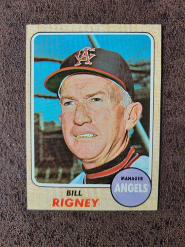 1968 TOPPS Baseball Bill Rigney #416 - California Angels - Mid to High ...