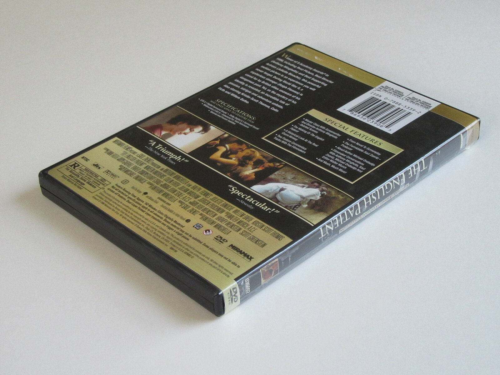 THE ENGLISH PATIENT (DVD, 2-Disc Set) MIRAMAX AWARD-WINNING COLLECTION ...