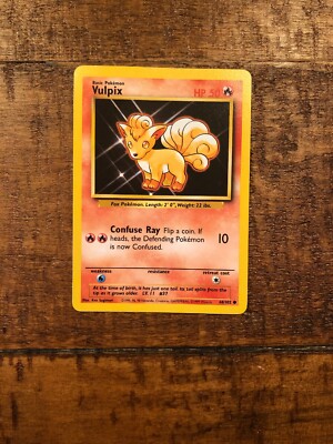 RARE! VULPIX 68/102 BASE SET 1 MINT CONDITION POKEMON CARD | eBay