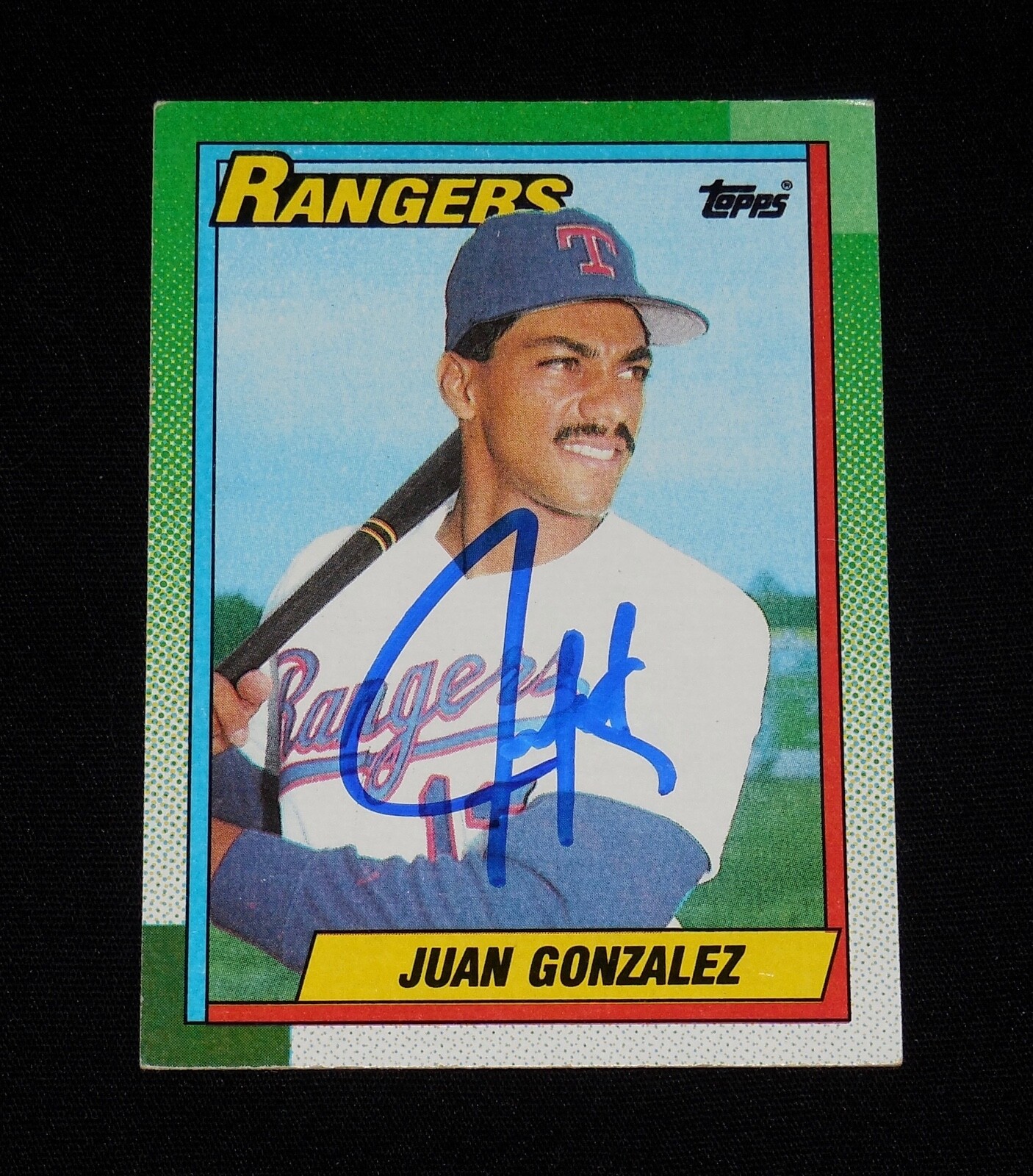 JUAN GONZALEZ 1990 TOPPS AUTOGRAPHED BASEBALL ROOKIE CARD (TEXAS ...