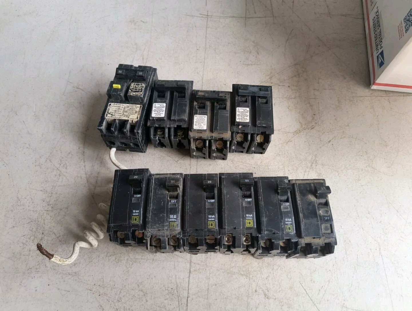 Lot Of 10 Square D 2 Pole Circuit Breakers Various Types & Sizes Lot#23 ...