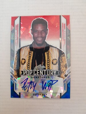 Fetty Wap /3 Crystal Red White And Blue Autograph Card 2021 Leaf Pop ...