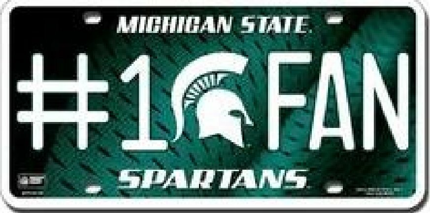 MICHIGAN STATE Spartans License Plate, University College Team ...