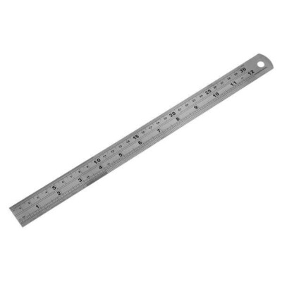 Stainless Steel Metal Ruler Metric & Imperial 12" 30cm 300mm Engineers ...