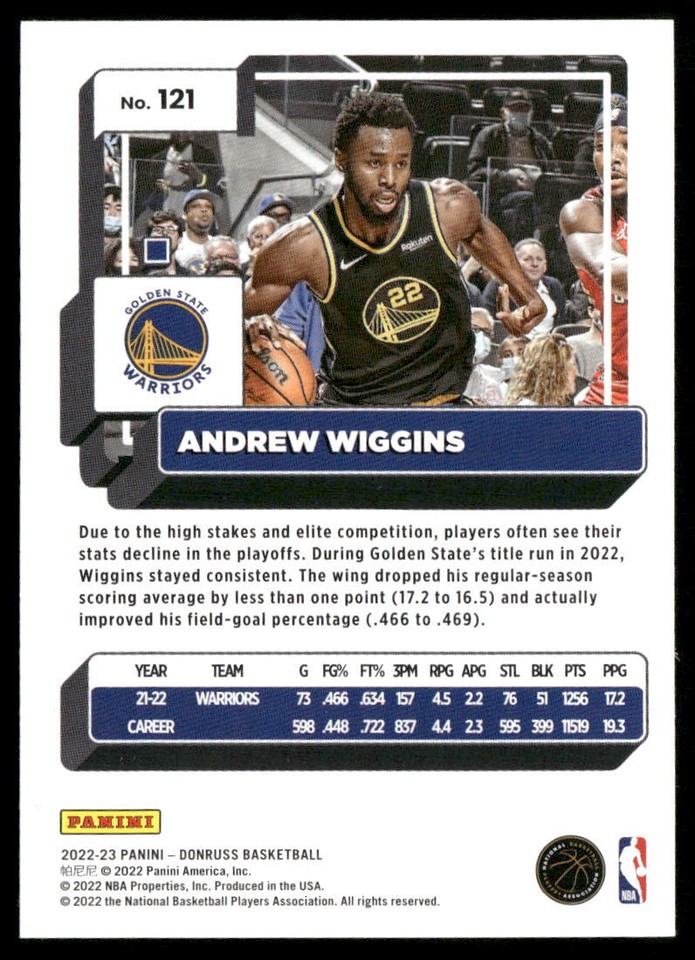 2022-23 Donruss Andrew Wiggins | eBay