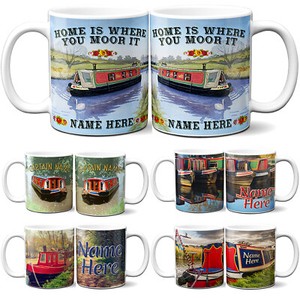 Personalised Narrow Boat Mug Canal Cup Birthday Christmas Secret Santa ...