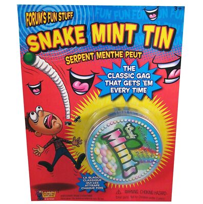 PRANK SNAKE CANDY MINT TIN - Funny Jumping Spring - GaG Joke Prank ...