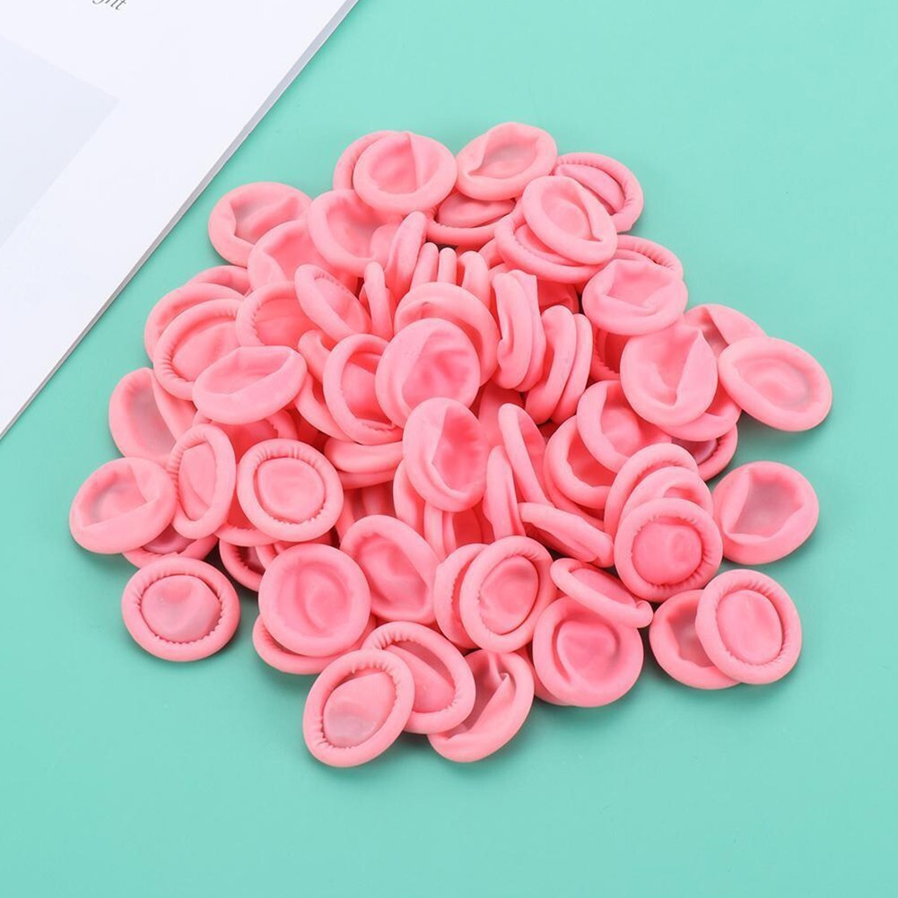 100pcs Non slip Finger Cots Rubber Gloves for Jewelry and Spray ...