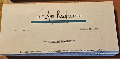 AYN RAND LETTER Vol.1 #18-26 (no #20), Jun. 5-Sept. 25 1972, 8 VINTAGE ...