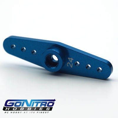 Go Nitro Hobbies 24T Aluminum 2 Way Servo Arm Blue Hitec | eBay