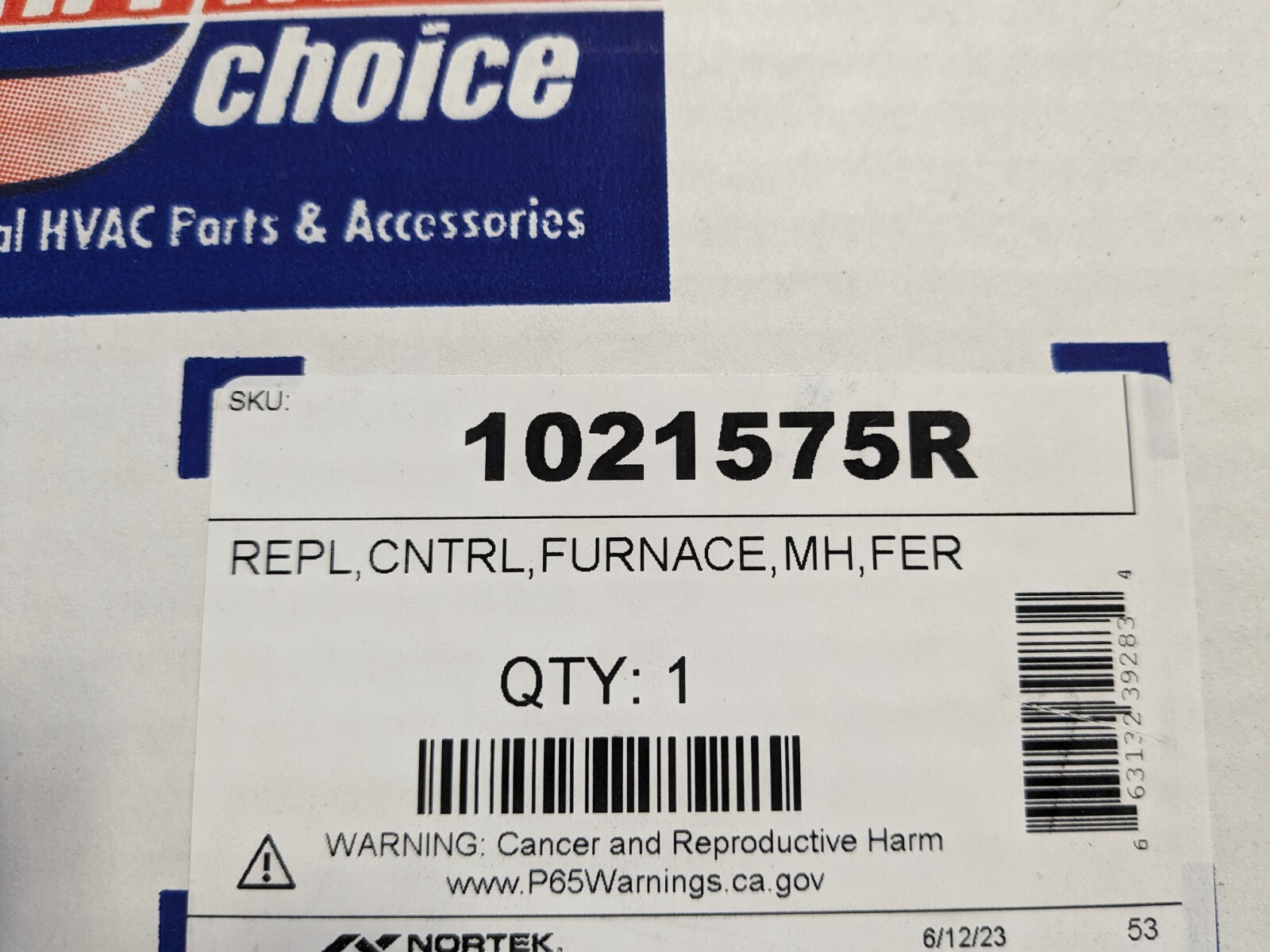 # 1021575R Nordyne / Nortek Circuit Control Board FACTORY OEM PART for ...