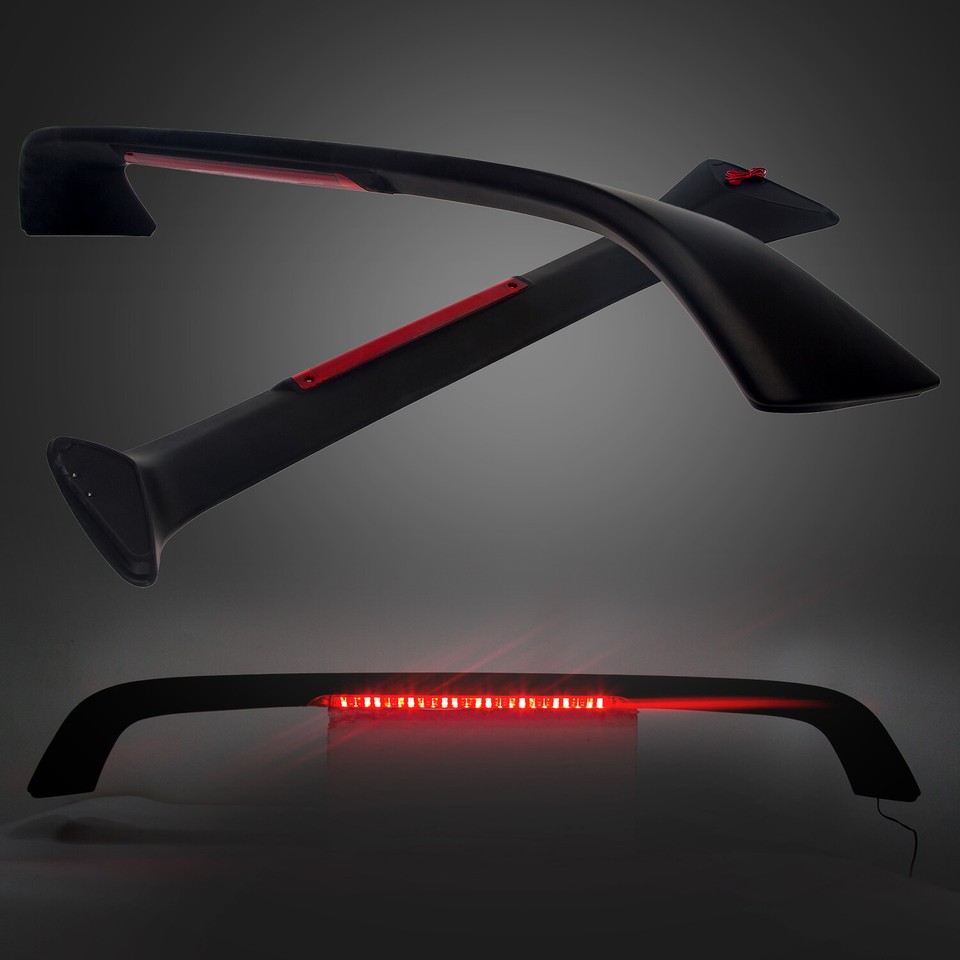 For 96-00 Honda Civic SI 2 Dr 4 Dr Black Trunk Spoiler Wing LED Brake ...