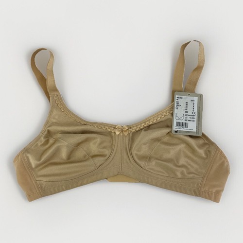 Amoena Rita SB Bra 38A Mastectomy Pockets Beige Satin Wire Free Lace ...