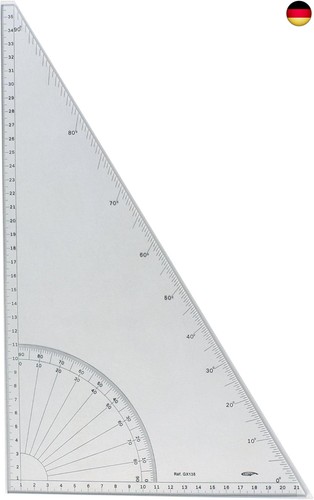 Geodreieck Grad/Dreieck 60° Grad-Skala, gerade Kanten, Transparent | eBay