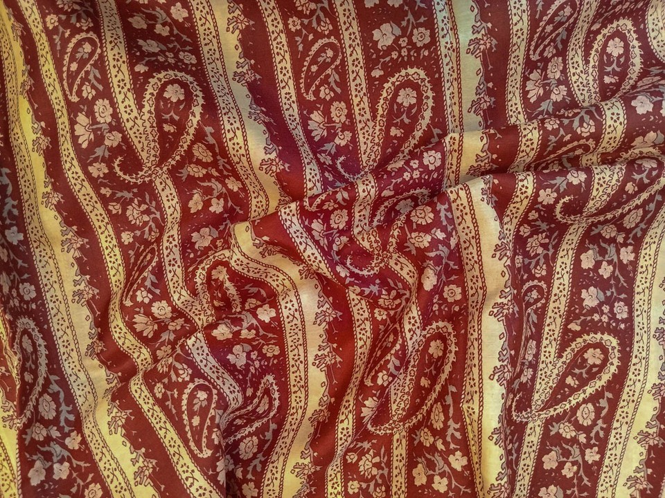 Pure Silk Fabric By The Yard Dress Making Cloth Collage Vintage ...