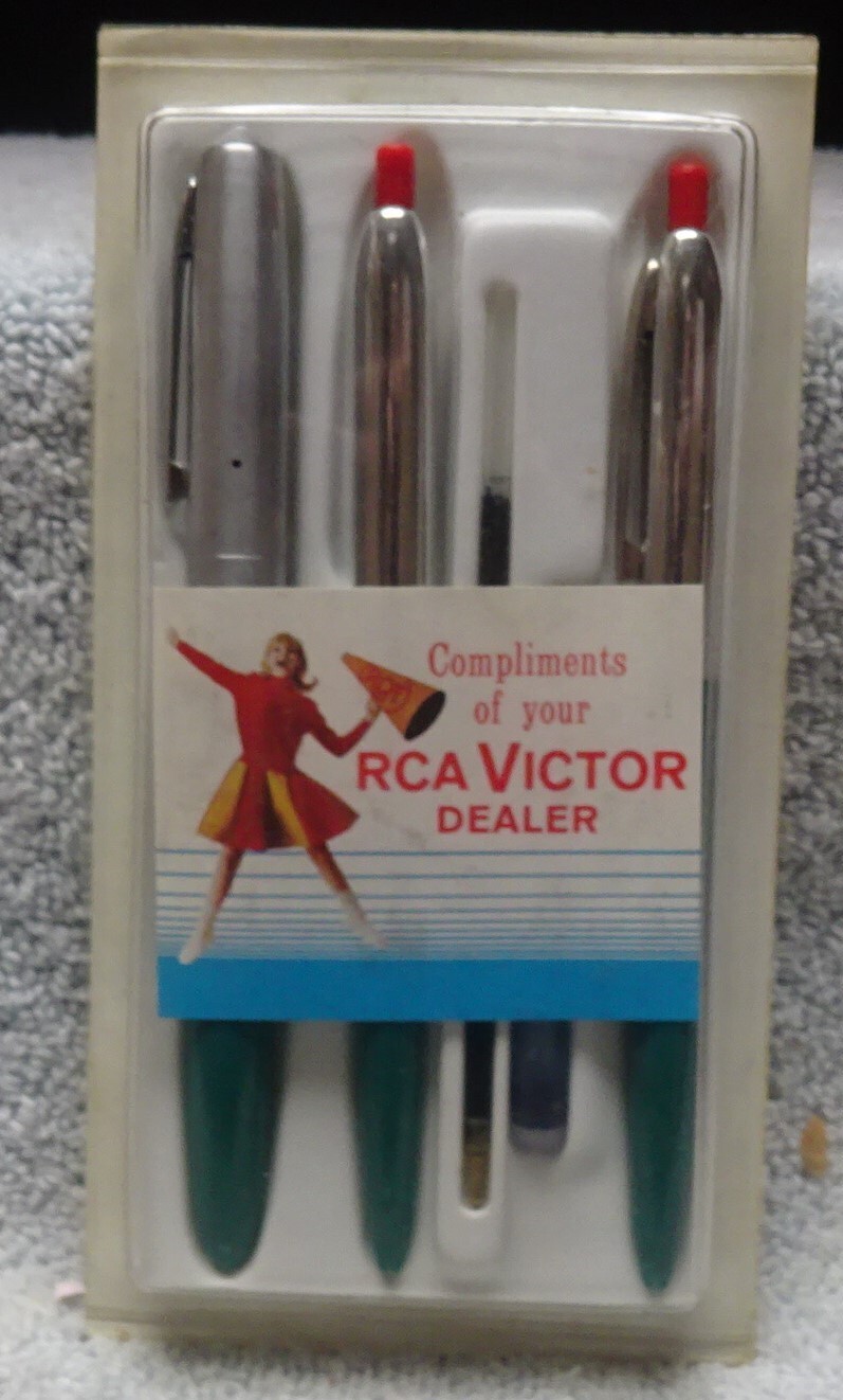 * Vintage - RCA VICTOR - PEN & PENCIL SET #2 - Giveaway - UNUSED in ...