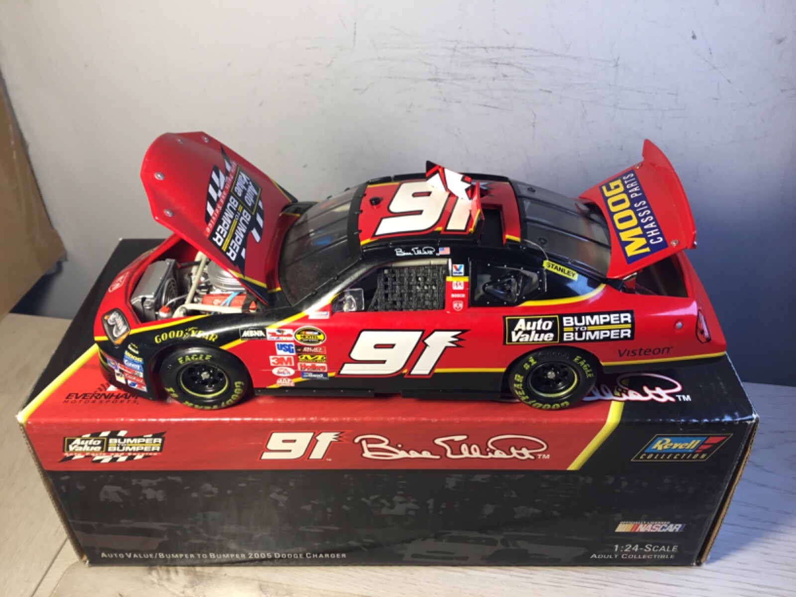 XRARE 1:24 Bill Elliott #91 AUTO VALUE / BUMPER TO BUMPER 2005 NASCAR 1 ...