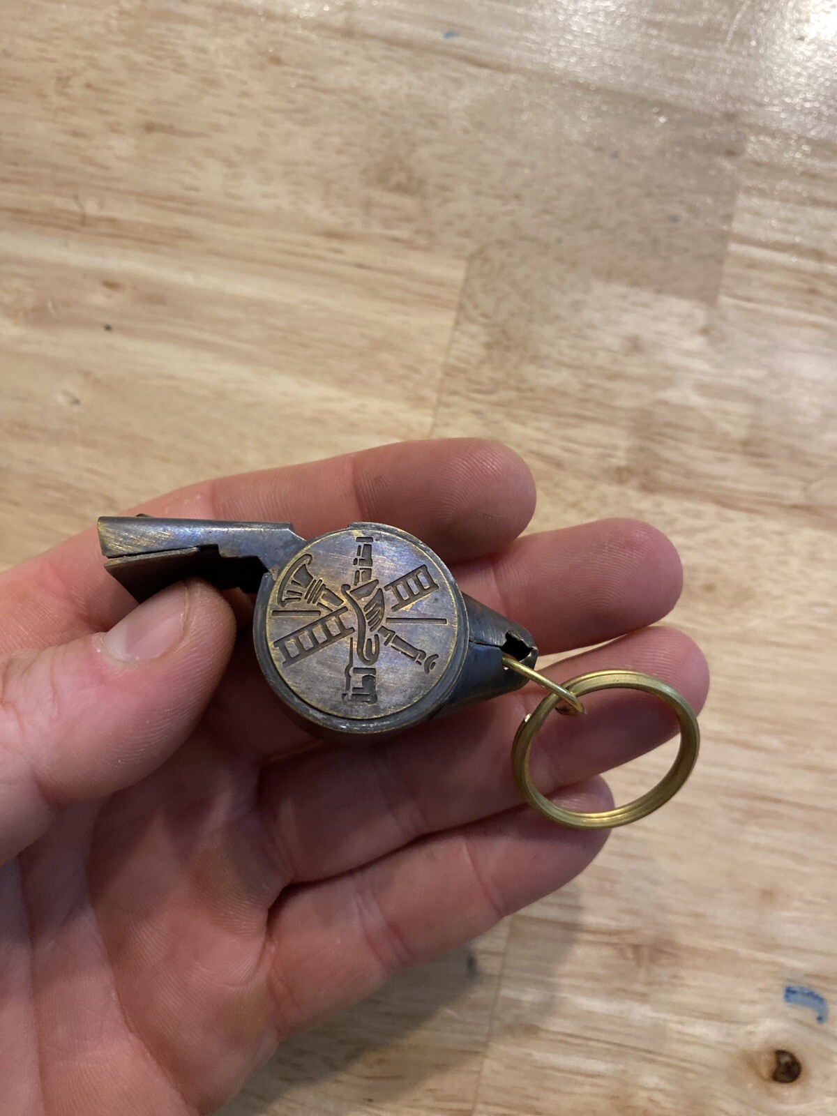 Fire Whistle Brass Fireman Firefighter Chief Hook N’ Ladder FDNY ...