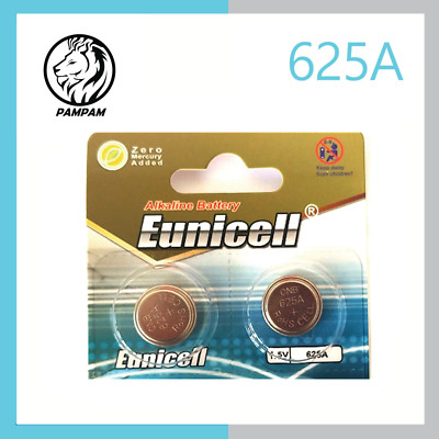 2 X EUNICELL 625A AG625 LR9 V625U L1560 E625G PX625A 1.5V 0% Hg Pb ...