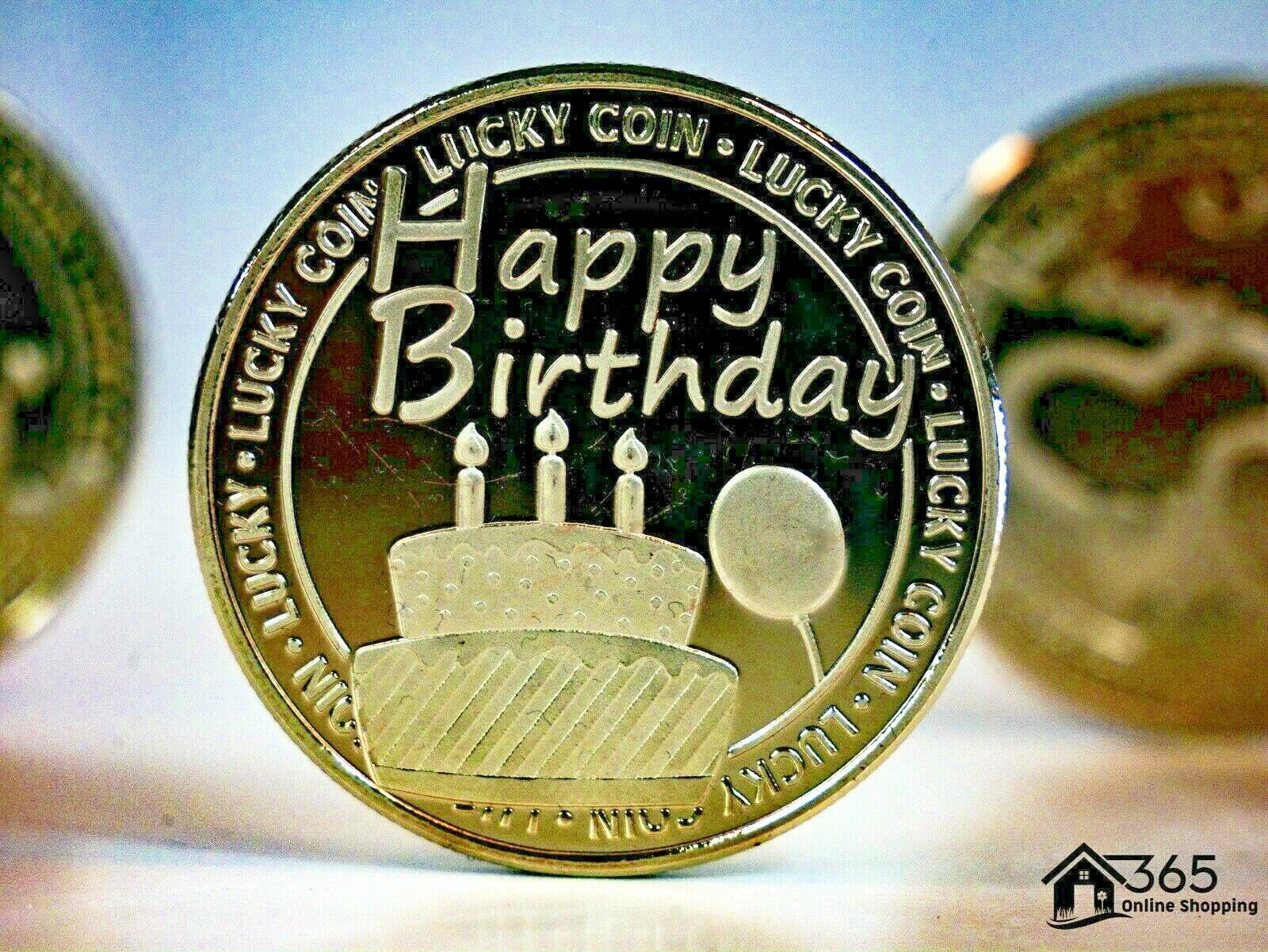 Happy Birthday Lucky Coin Sentimental Good Luck Coins Engraved Message ...